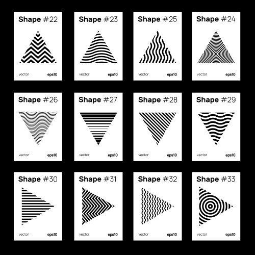 Abstract bauhaus eye posters set design cool Vector Image