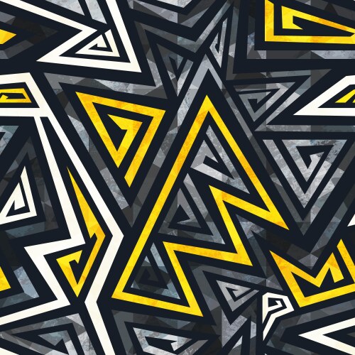Graffiti geometric seamless pattern Royalty Free Vector