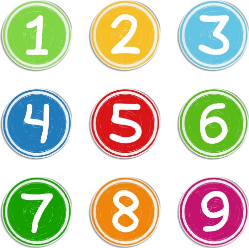 Number blocks Royalty Free Vector Image - VectorStock