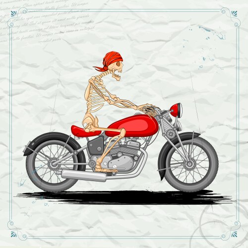 Skeleton Riding Motorcycle Vector Images (over 1,200)