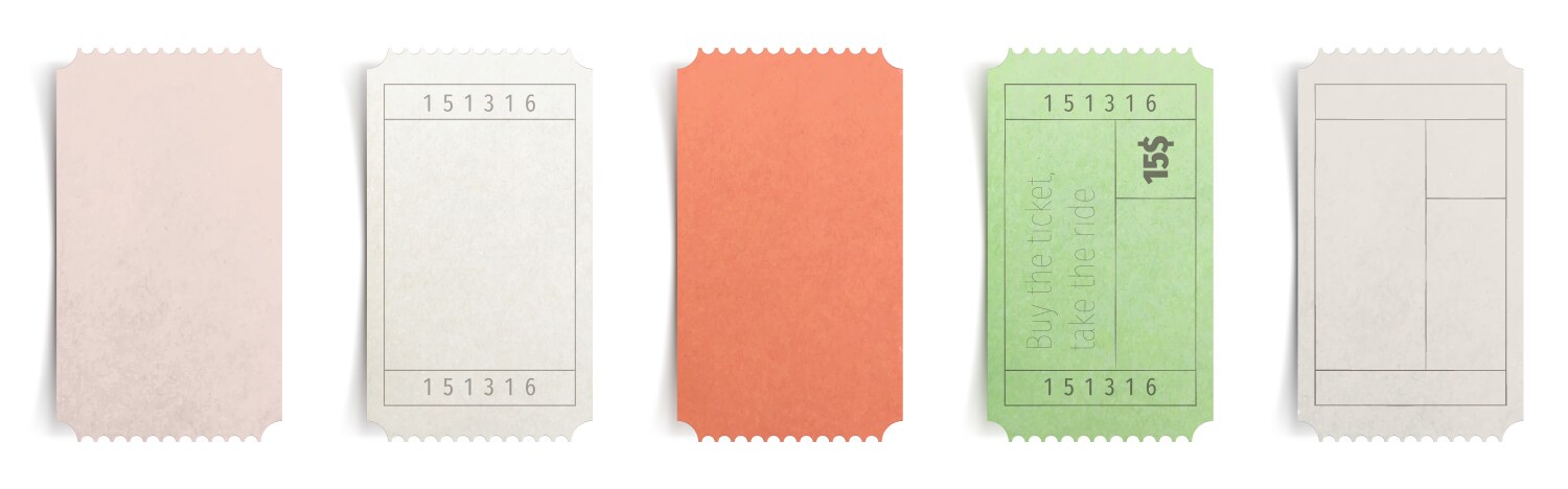 Ticket Shape Vector Images (over 6,500)