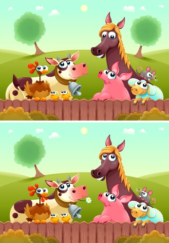 Spot the differences Royalty Free Vector Image