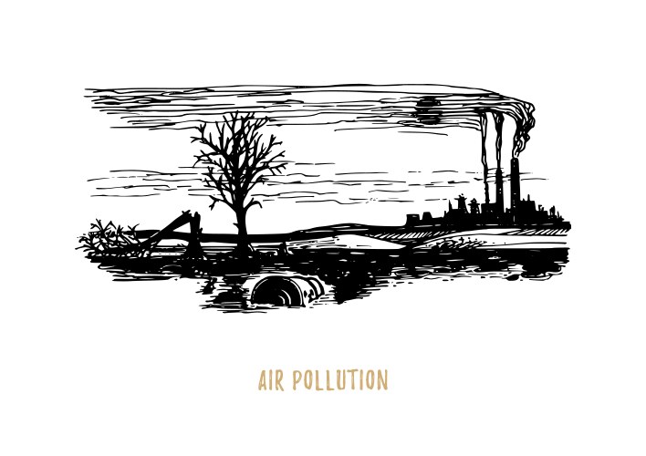 Pollution of environment Royalty Free Vector Image