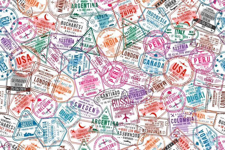 Passport Stamps Wallpaper