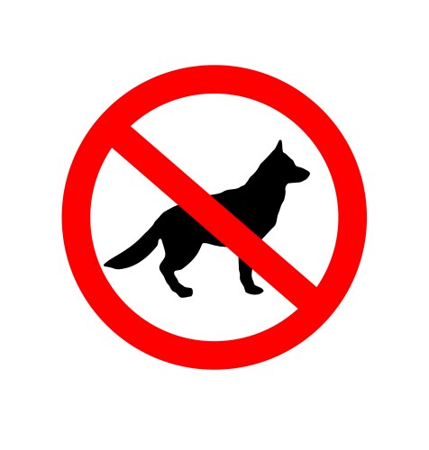 No dog sign Royalty Free Vector Image - VectorStock