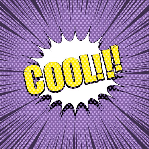 Pop art comic background with cloud and shine Vector Image