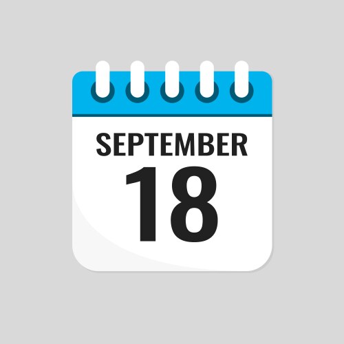 September 18 Calendar Vector Images (over 110)
