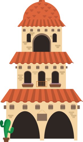 Spanish Colonial House Vector Images (60)
