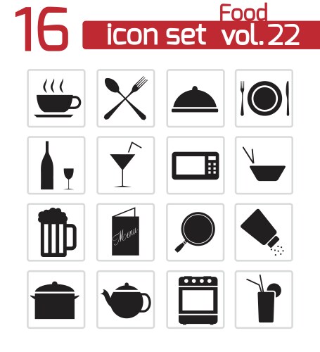 Food Icon Black Vector Images (over 920,000)