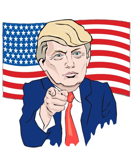 Trump Face Cartoon Vector Images (over 180)
