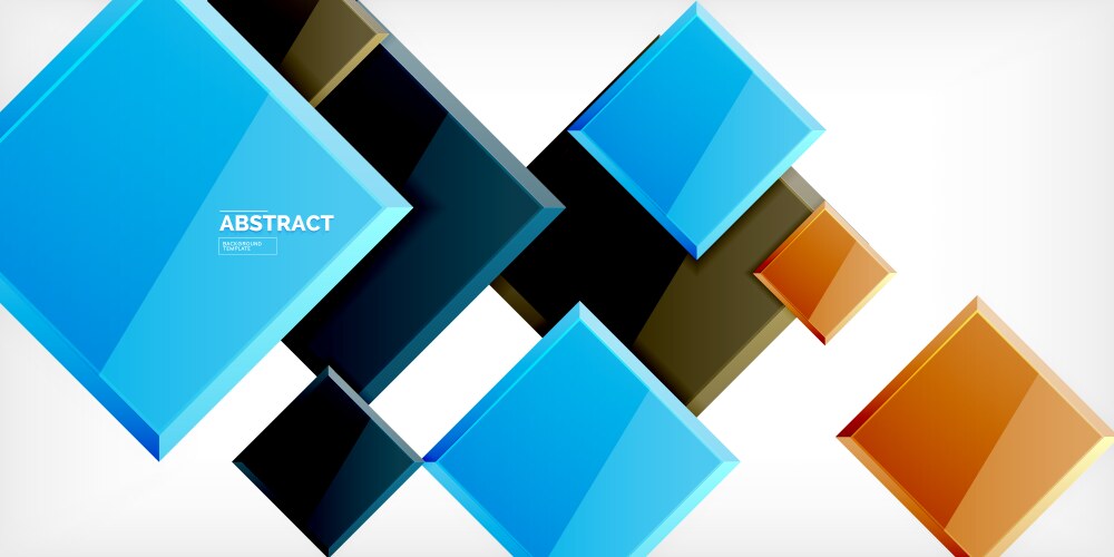 Shiny glossy metallic or plastic square design Vector Image