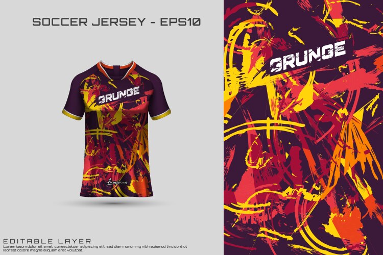 Sports jersey design mockup for sublimation Vector Image