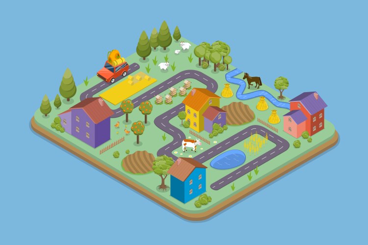 Kids Town Map Vector Images (over 370)