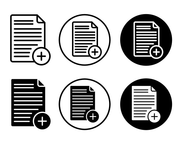 Add folder icon set new file symbol create Vector Image
