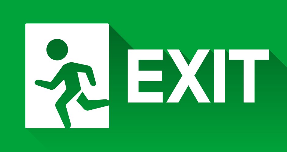 Exit-sign Royalty Free Vector Image - VectorStock