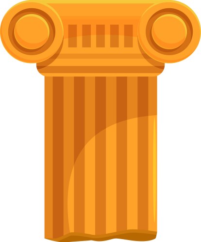 Greek column icon cartoon style Royalty Free Vector Image