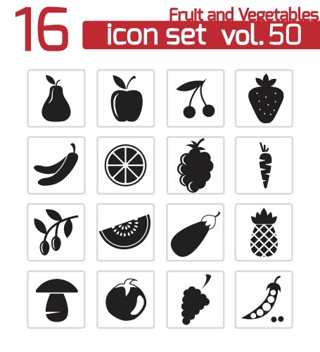 Fruits and Vegetables Black White Vector Images (over 52,000)
