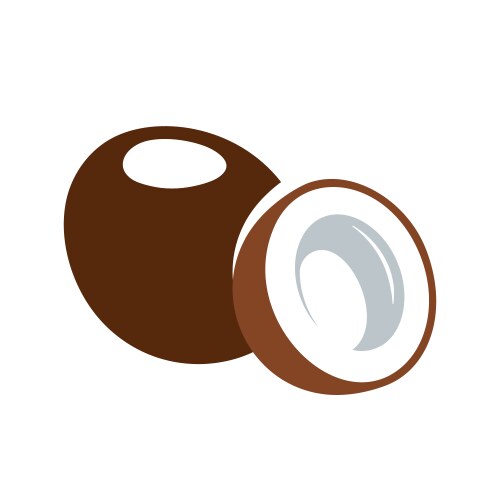 Coconut icon Royalty Free Vector Image - VectorStock