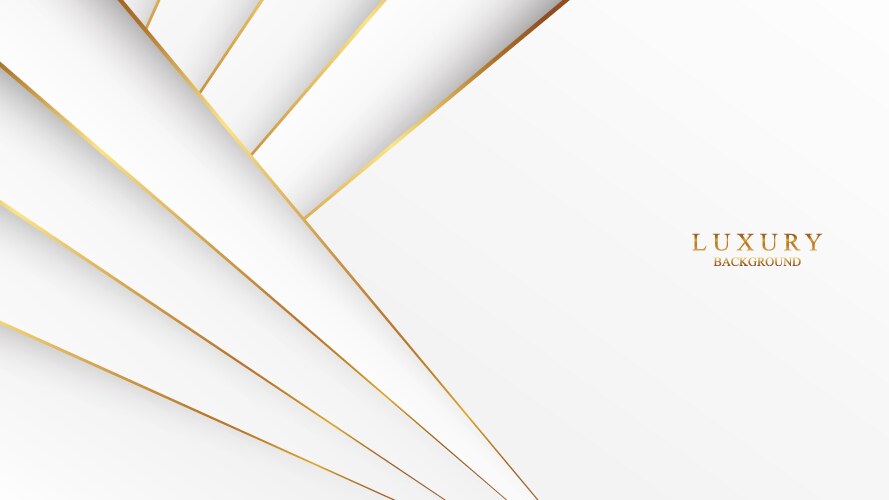 Elegant white and gold luxury background design Vector Image