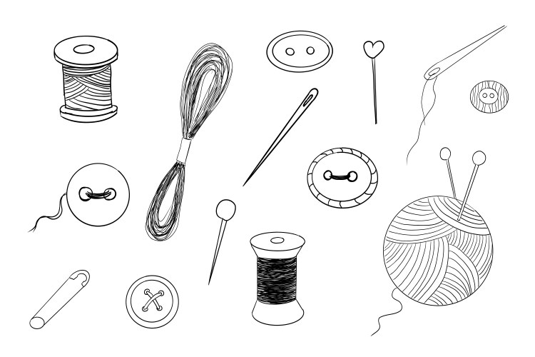 Vintage Needle And Thread Clip Art