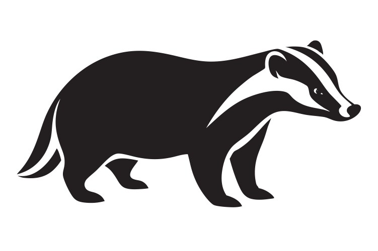 Badger silhouette Royalty Free Vector Image - VectorStock