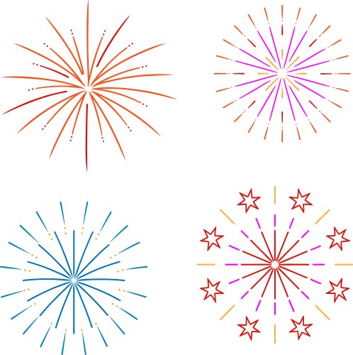 Fire work Royalty Free Vector Image - VectorStock