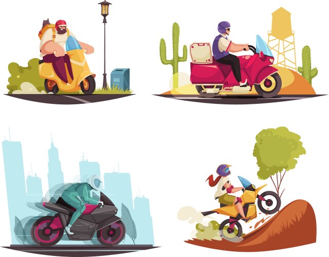 Motorcycle Rider Cartoon Vector Images (over 3,600)