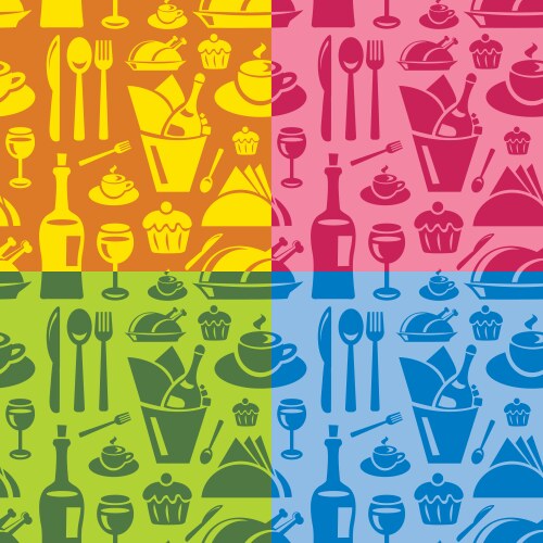 Restaurant wine bar seamless pattern Royalty Free Vector