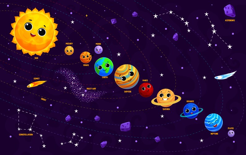 Solar System Cartoon Vector Images (over 13,000)