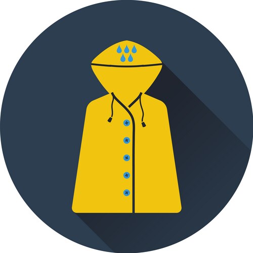 Icon of raincoat Royalty Free Vector Image - VectorStock
