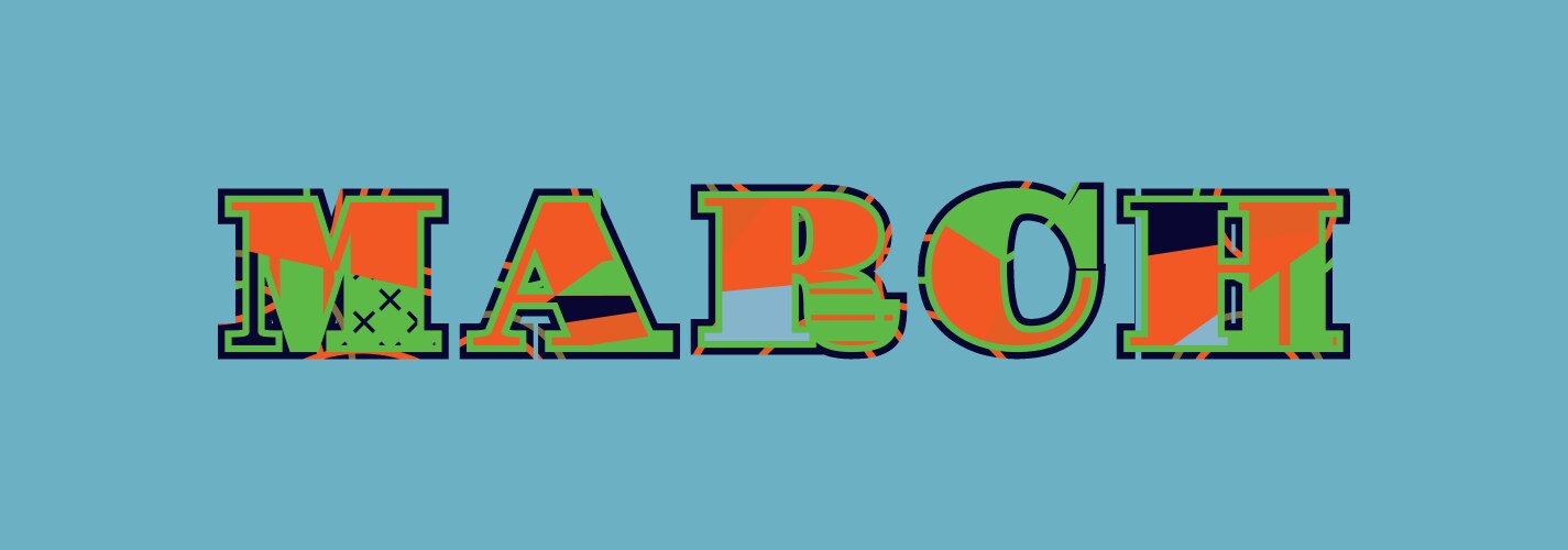 March Word Vector Images (over 3,000)