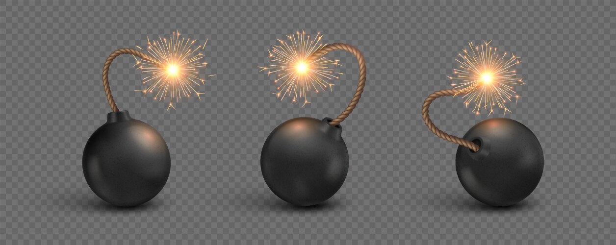 Realistic 3d bomb tnt and dynamite sticks Vector Image