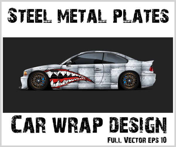 Car wraps design - dirty metal texture Royalty Free Vector