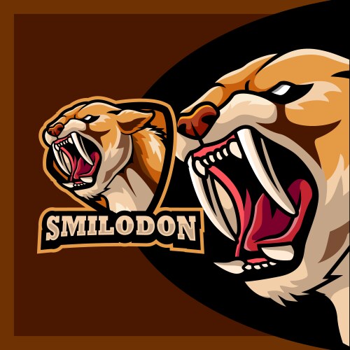 Angry tiger head mascot Royalty Free Vector Image