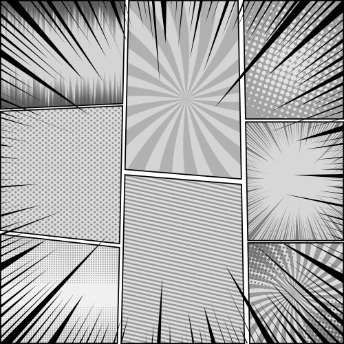 Comic book pages set Royalty Free Vector Image