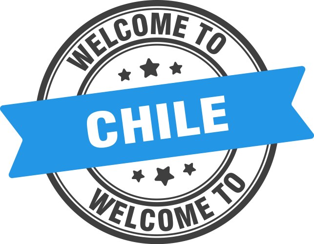 Welcome to chile stamp round sign Royalty Free Vector Image