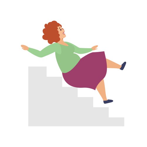 Stair accident Royalty Free Vector Image - VectorStock