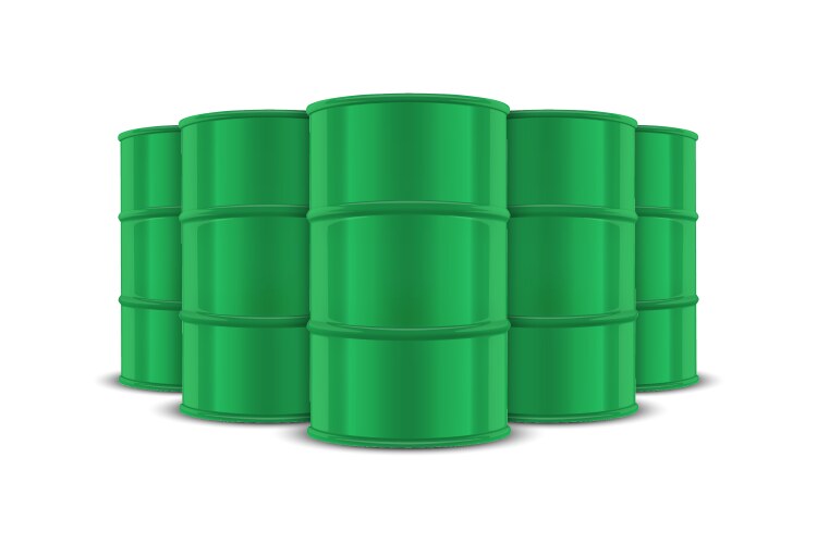 3d realistic yellow barrel hazard liquid Vector Image