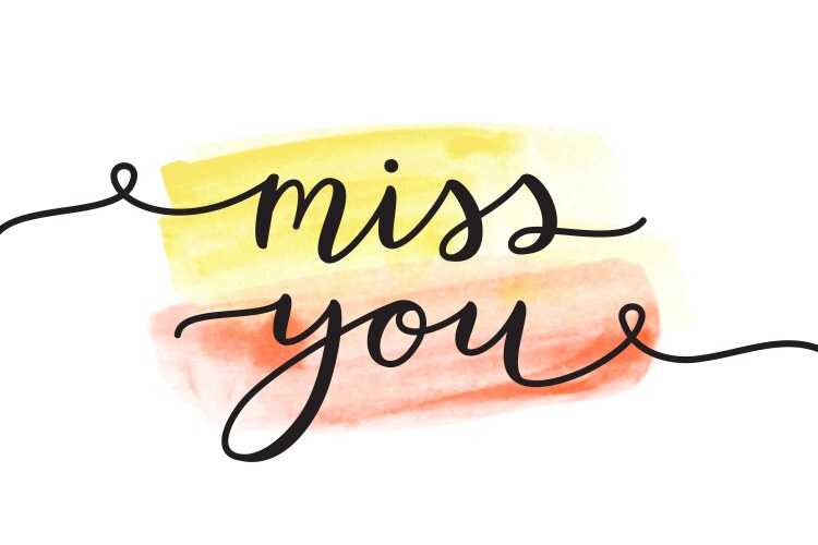 I love you hand written lettering positive quote Vector Image