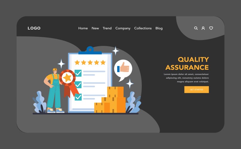 Quality assurance concept flat Royalty Free Vector Image