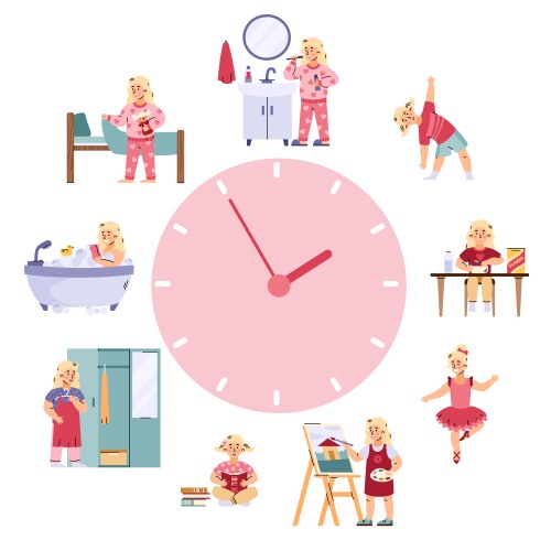 Children schedule banner Royalty Free Vector Image