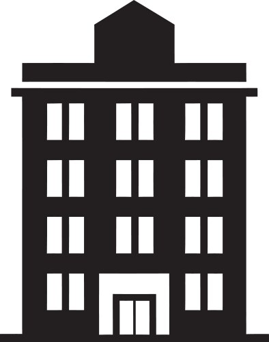 Contemporary structures black building art Vector Image