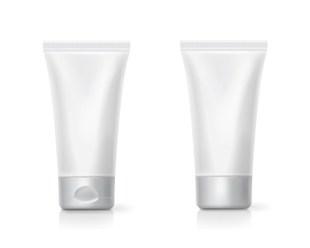 Realistic packaging mockup template tube of cream Vector Image