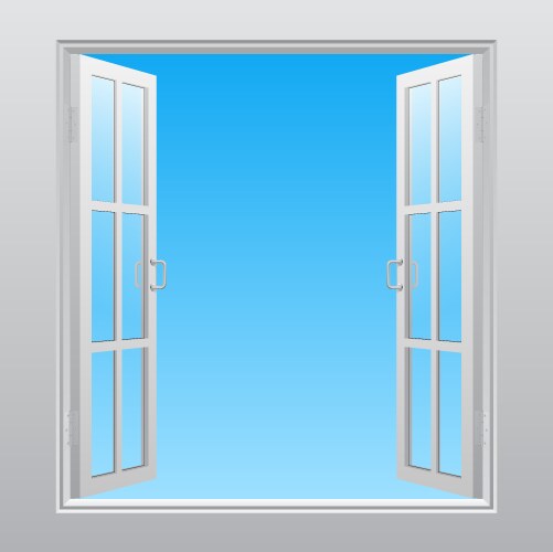 Open window template view Royalty Free Vector Image