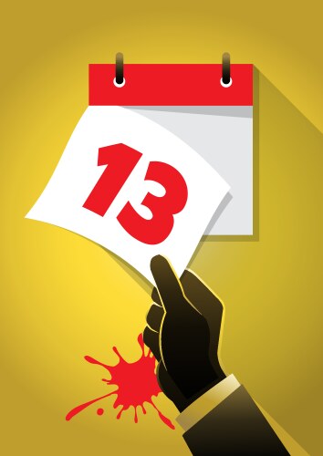 A businessman tears off calendar sheet Royalty Free Vector