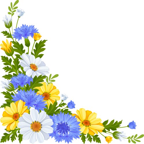 Blue Corner Border Clip Art