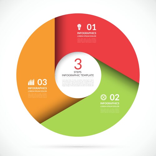 Pie chart infographic template 4 options Vector Image