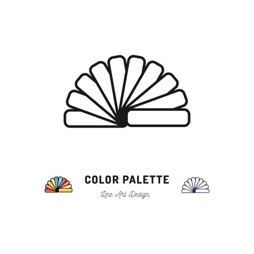 Pantone color palette guide colour swatch Vector Image