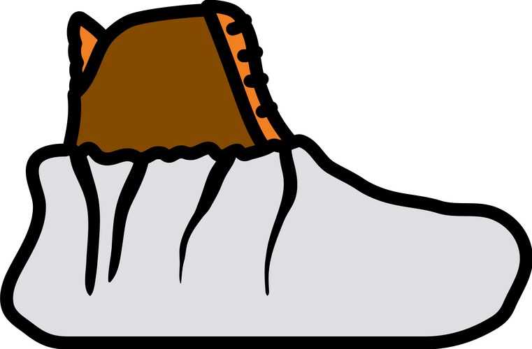 Shoe covers icon protective medical Royalty Free Vector