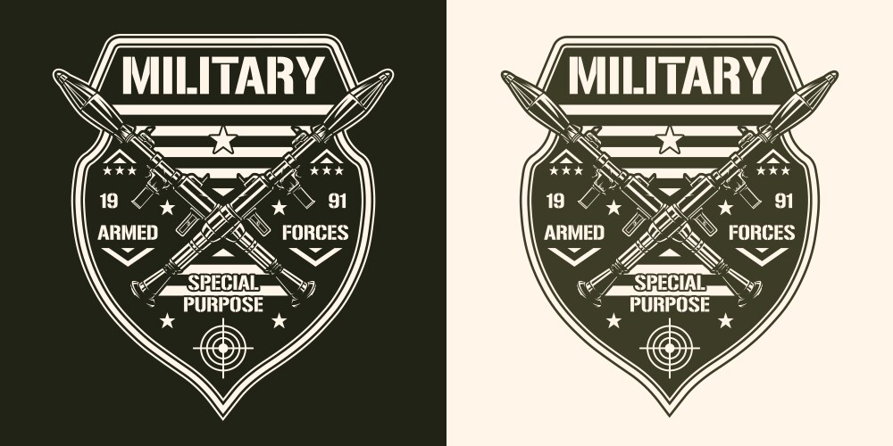 Special forces label monochrome vintage Royalty Free Vector